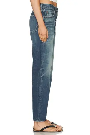 Moussy Vintage Leyden Straight Leg Jeans In Blue