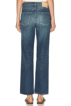 Moussy Vintage Leyden Straight Leg Jeans In Blue