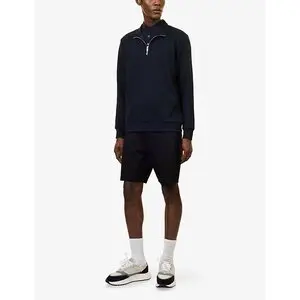 ARNE Interlock Stretch-jersey Sweatshirt - Navy