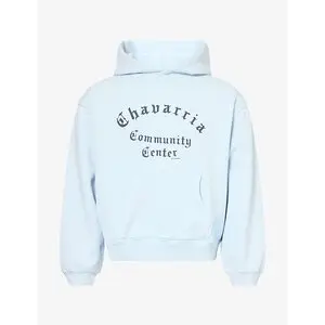 WILLY CHAVARRIA Community Center Brand-print Cotton Hoody