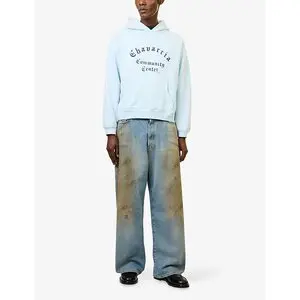 WILLY CHAVARRIA Community Center Brand-print Cotton Hoody