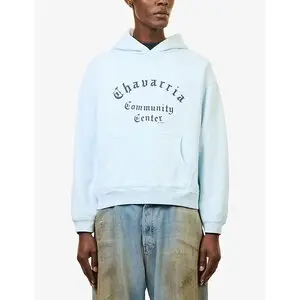 WILLY CHAVARRIA Community Center Brand-print Cotton Hoody