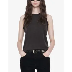 ALLSAINTS Jenny Round-neck Cotton Tank - Washed Black