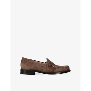 STUART WEITZMAN Lottie Suede Loafers - Brown