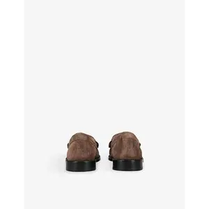 STUART WEITZMAN Lottie Suede Loafers - Brown