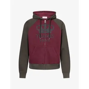 THAMES Stamp Brand-print Cotton-blend Hoody