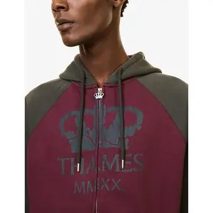 THAMES Stamp Brand-print Cotton-blend Hoody
