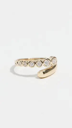 Zoe Chicco 14k Diamond Bypass Ring - Gold