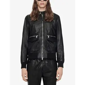 ALLSAINTS Hiro Zip-up Leather Bomber Jacket