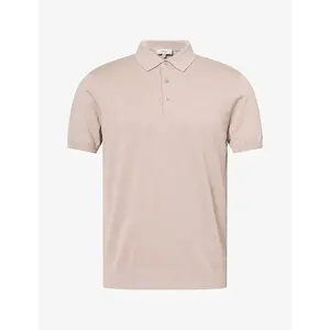 ARNE Ribbed-trim Cotton Polo Shirt - Stone