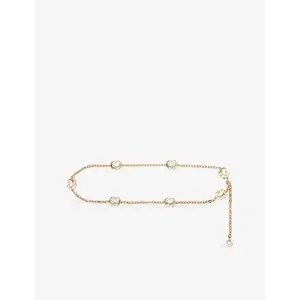 Maje Logo-detail Brass Chain Belt - Light Gold