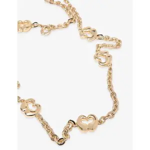 Maje Logo-detail Brass Chain Belt - Light Gold