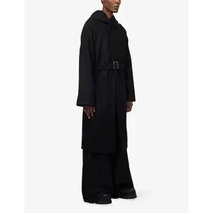 Rick Owens Tower Belted Wool Coat