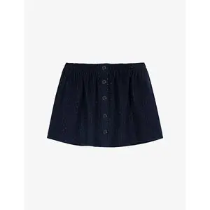 Maje Tailored Rhinestone-embellished Stretch-woven Mini Skirt