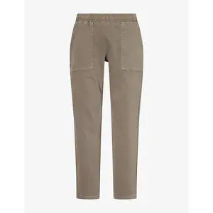 ARNE Carpenter Elasticated-waist Denim Trousers - Dark Olive