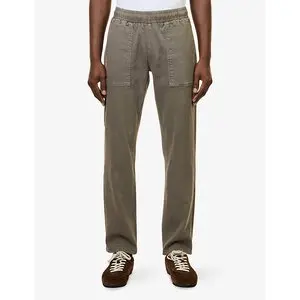 ARNE Carpenter Elasticated-waist Denim Trousers - Dark Olive