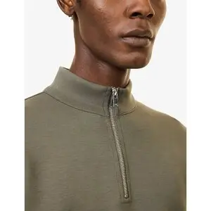 ARNE Interlock Stretch-jersey Sweatshirt - Sage