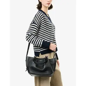 Max Mara Logo-embossed Leather Handbag