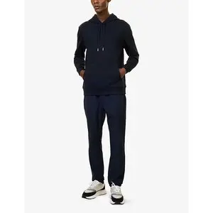 ARNE Interlock Stretch-jersey Hoody - Navy