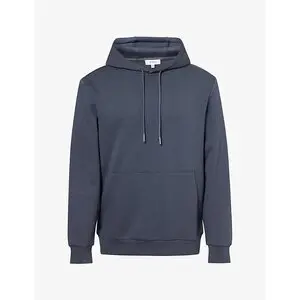 ARNE Interlock Stretch-jersey Hoody - Slate Blue