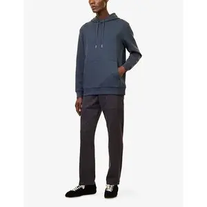 ARNE Interlock Stretch-jersey Hoody - Slate Blue