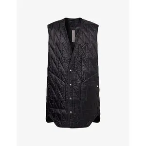 Rick Owens Larry Longline Padded Vest - Black