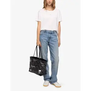 Zadig&Voltaire Z Shopper Arty Tag Coated-canvas Tote Bag - Black