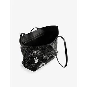 Zadig&Voltaire Z Shopper Arty Tag Coated-canvas Tote Bag - Black