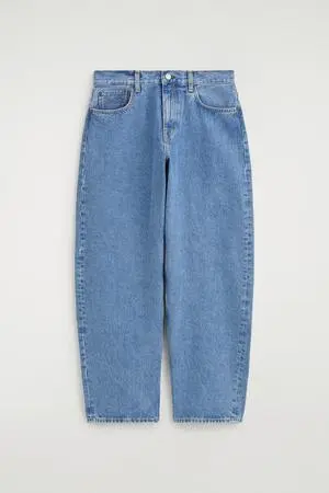 Cos Inlet Curved-leg Jeans - Blue