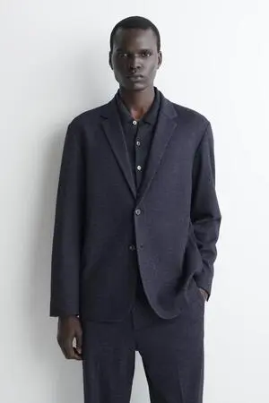 Cos Unstructured Jersey Blazer