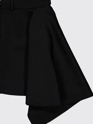 Givenchy Asymmetrical Wool Mini Pencil Skirt With Belt Loops