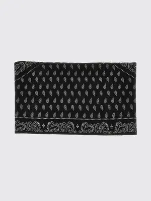 Guest In Residence Triangular Paisley Print Pure Cashmere Scarf - Black