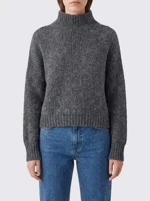 ROBERTO COLLINA Wool Blend Turtleneck Jumper With Dropped Shoulders - Grey