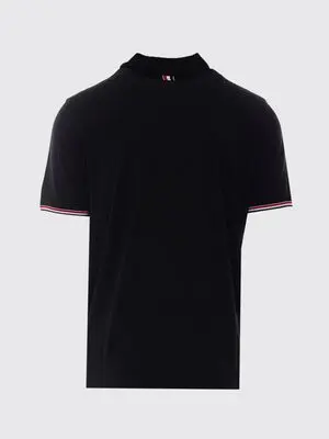 Thom Browne Short-sleeve Cotton Polo Shirt With Contrast Trims