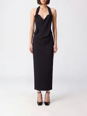 Magda Butrym Wool Blend Halterneck Midi Sheath Dress