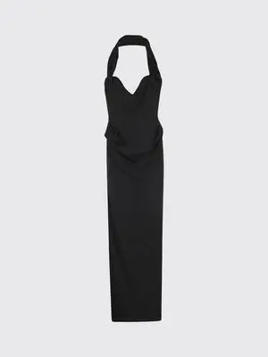 Magda Butrym Wool Blend Halterneck Midi Sheath Dress