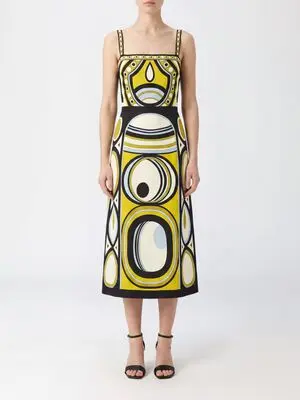 La DoubleJ Buy Me A Martini Ethnic Print Silk Midi Dress