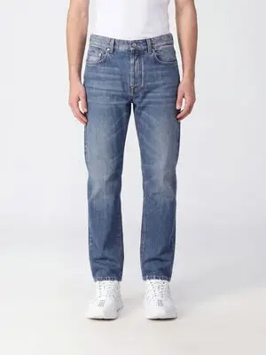 Versace Straight Fit Five-pocket Cotton Denim Jeans