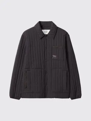 Maison Kitsuné Quilted Waterproof Nylon Shirt Jacket With Logo