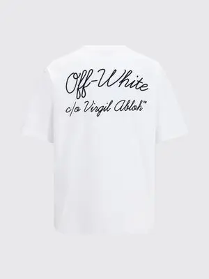 Off-White Short-sleeve Cotton T-shirt With Arrow Logo Print