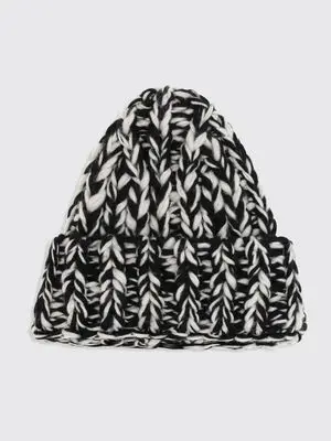 AMI Paris Bicolour Knit Wool Beanie With Cuffed Hem