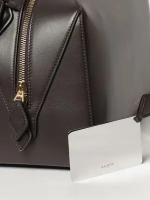 Alaïa Le Bouledogue Smooth Calfskin Leather Shoulder Bag - Brown