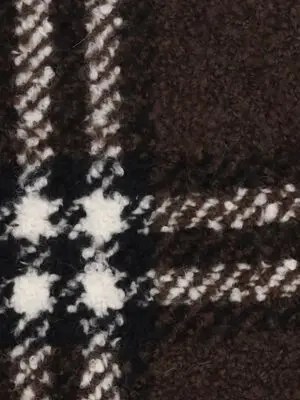 Burberry Fringed Check Scarf In Alpaca And Merino Wool Blend