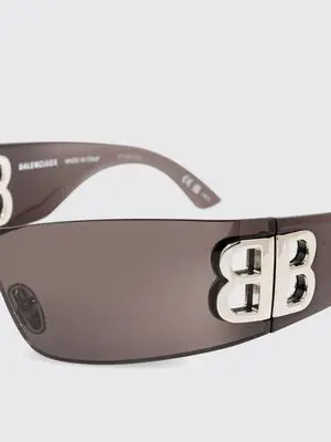 Balenciaga Rectangular Shield Sunglasses In Acetate With Metal Logo
