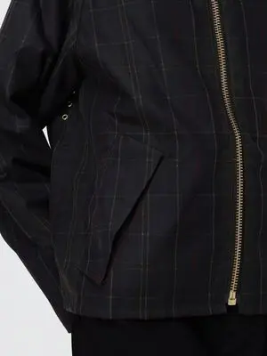 Barbour Arlene Pinstriped Waxed Cotton Shirt Jacket With Velvet Collar