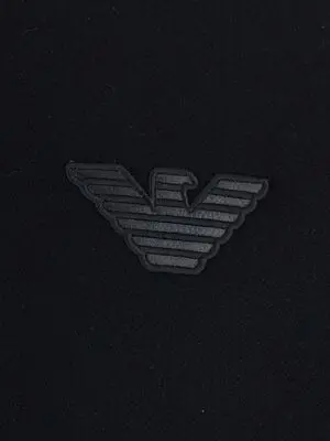Emporio Armani College-style Wool And Leather Bomber Jacket With Eagle Logo