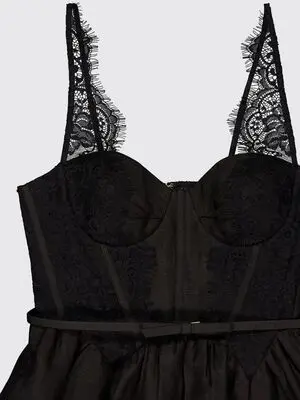 Zimmermann Off-the-shoulder Linen And Silk Bustier Mini Dress