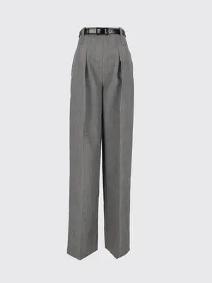 Elisabetta Franchi High-waisted Virgin Wool Palazzo Trousers