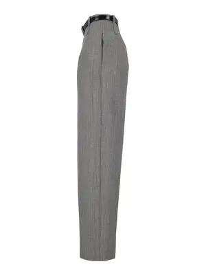 Elisabetta Franchi High-waisted Virgin Wool Palazzo Trousers