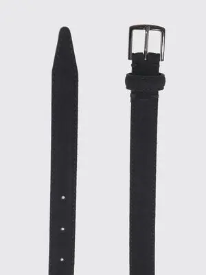 Max Mara Suede Leather Belt With Pin Buckle - Black
